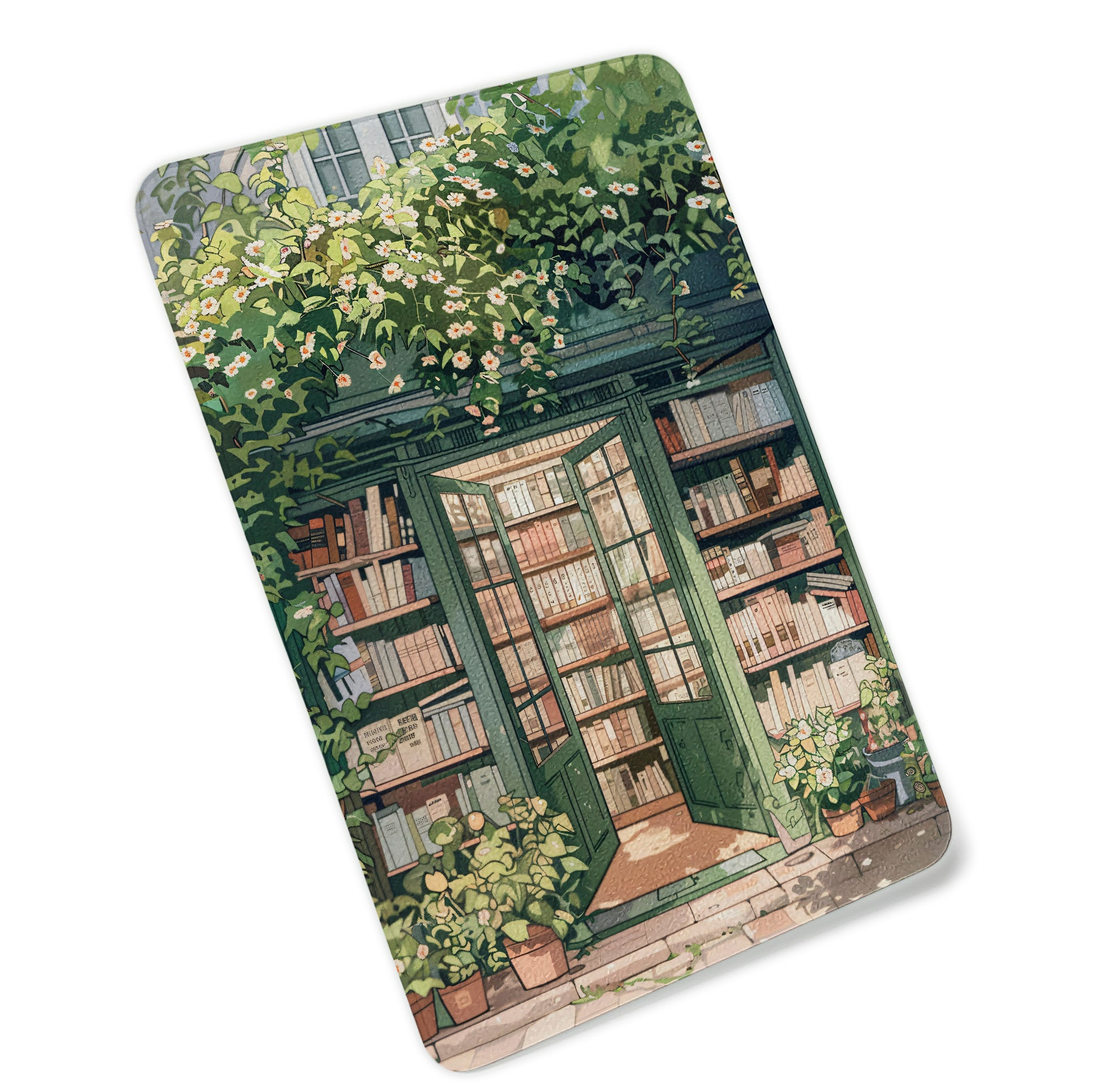 Cozy Bookstore in Bloom Cutting Board – American Brand Studio